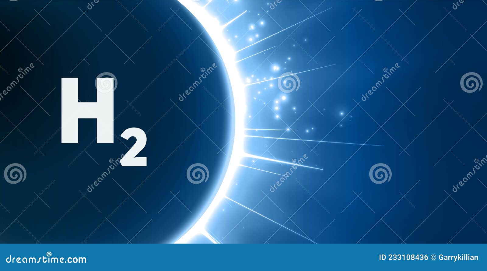 H2 Hydrogen Symbol Over a Blast of Energy. Green Hydrogen Energy ...