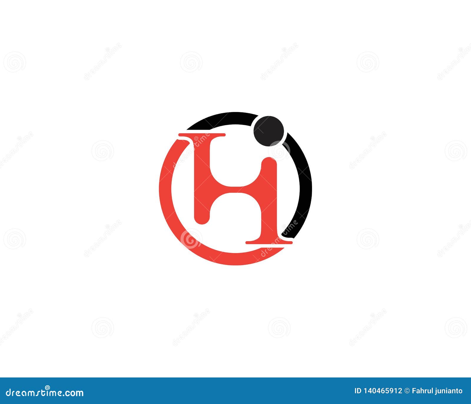 H I letter logo template stock vector. Illustration of letter - 140465912