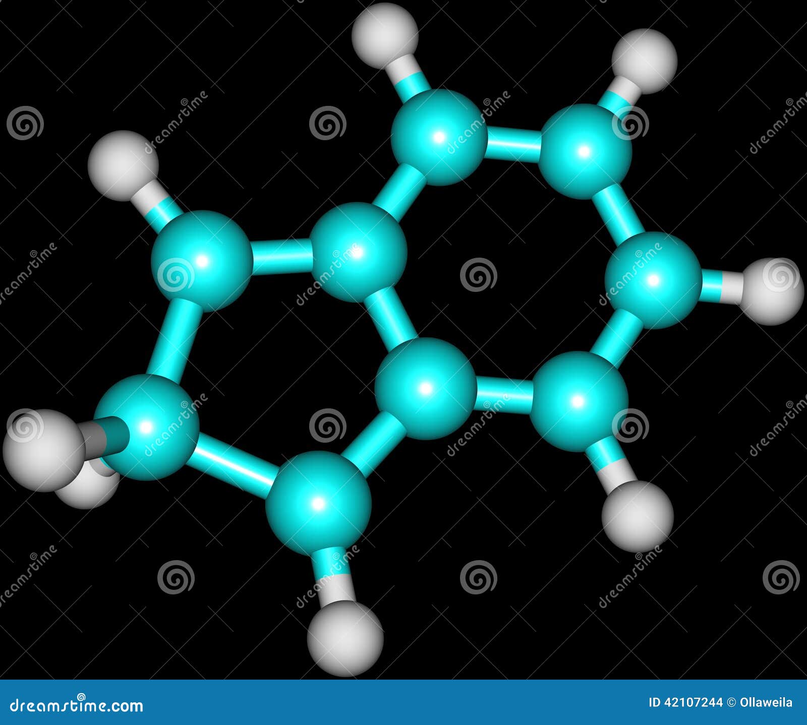 Cyclopentadiene Molecule, Scientific Molecular Model, Looping 3d ...