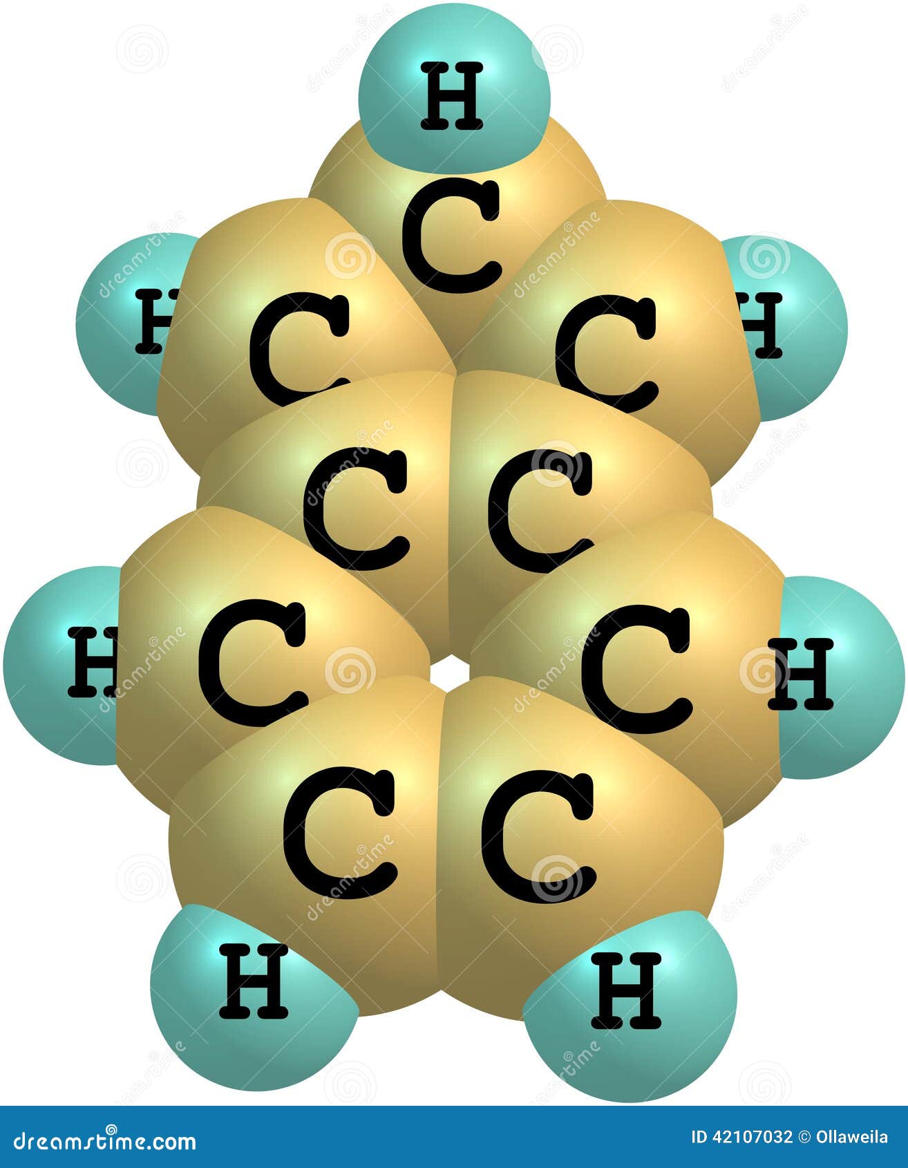 2H-indene Molecular Structure on White Background Stock Illustration ...