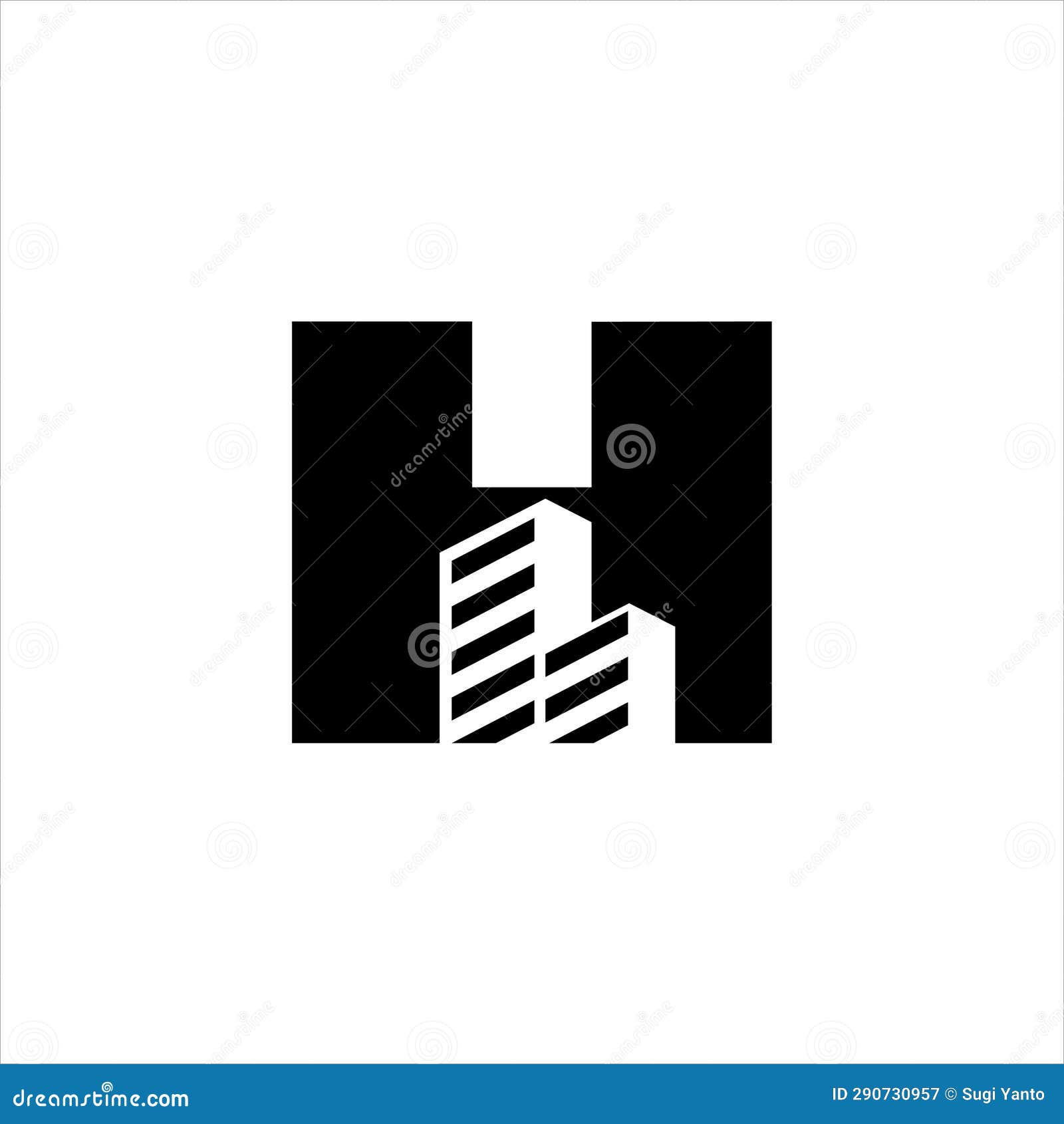 H Initial Building Logo Design Vector Symbol Graphic Stock Illustration ...