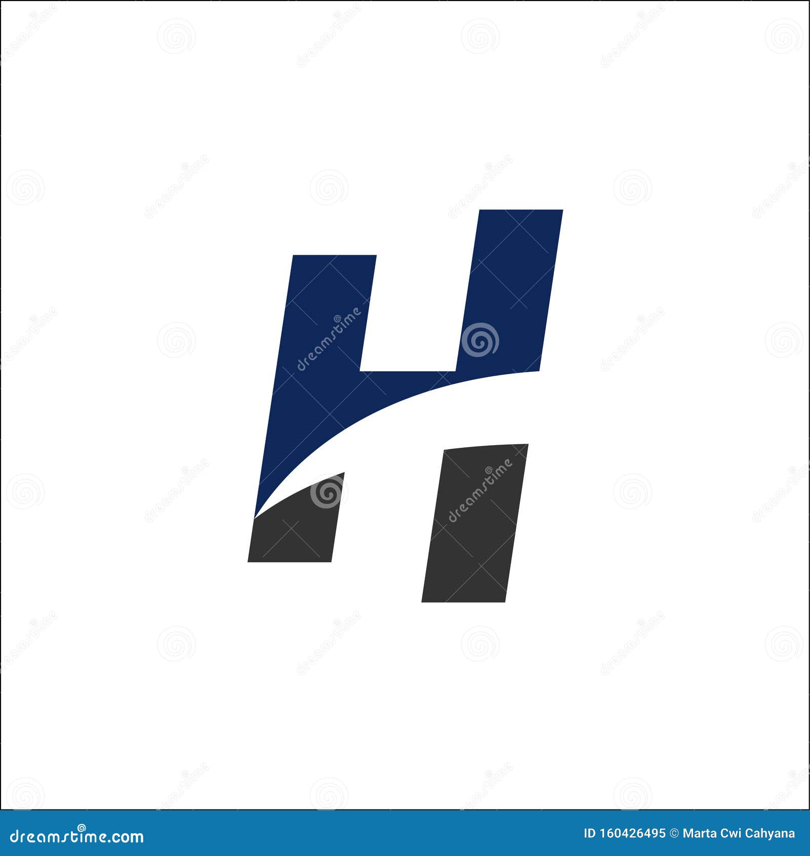 H Initial Logo Vector Design Letter H Abstract Stock Vector ...
