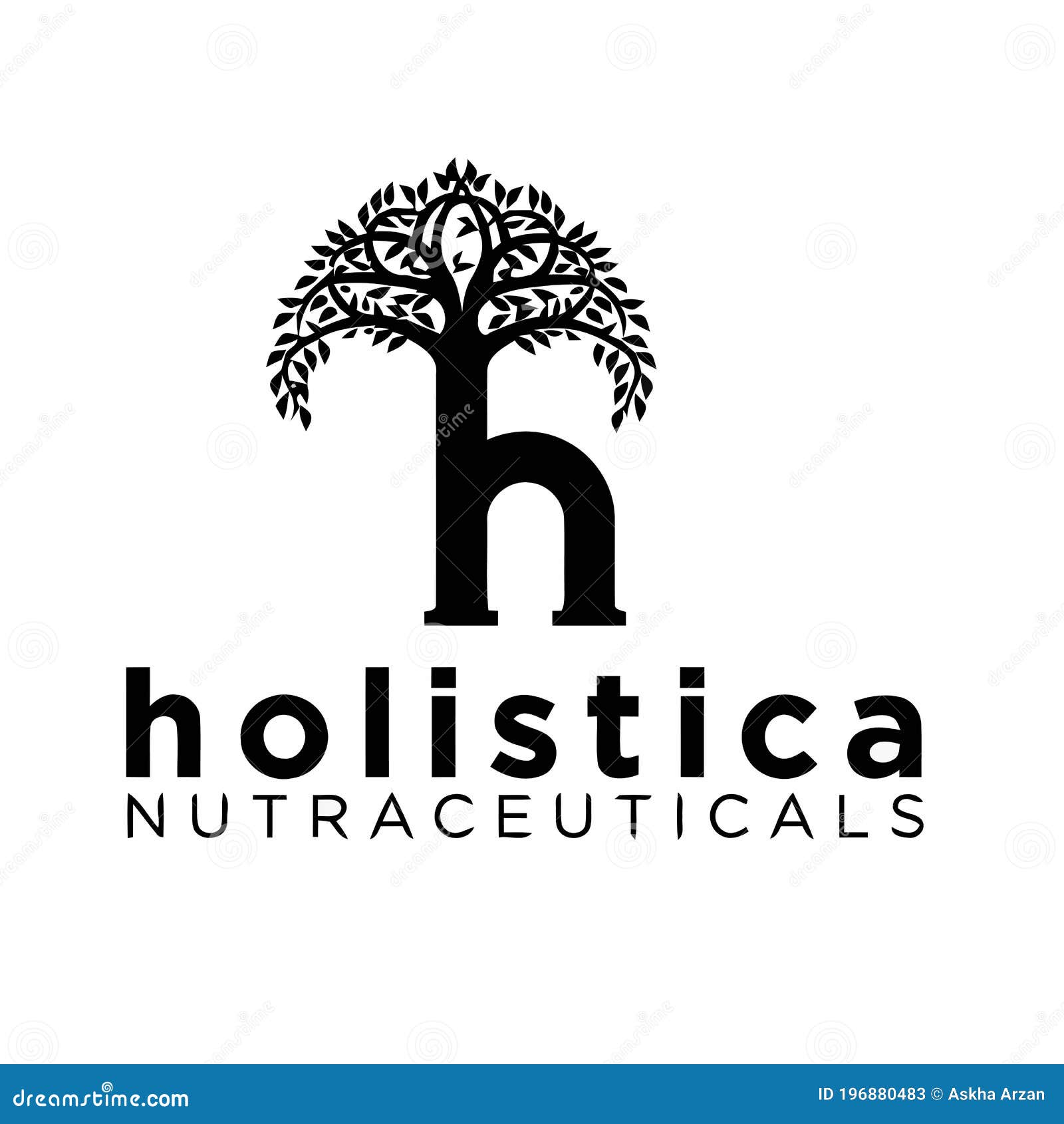 H initial vector tree logo stock vector. Illustration of element ...