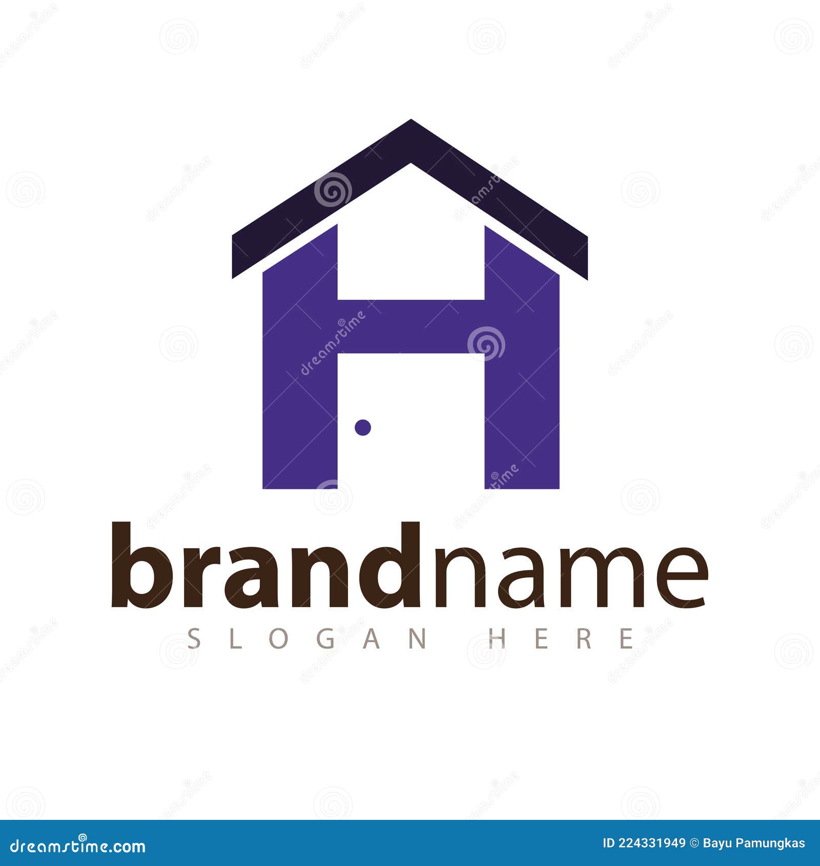 H Letter with Home Logo Vector Template Stock Vector - Illustration of ...