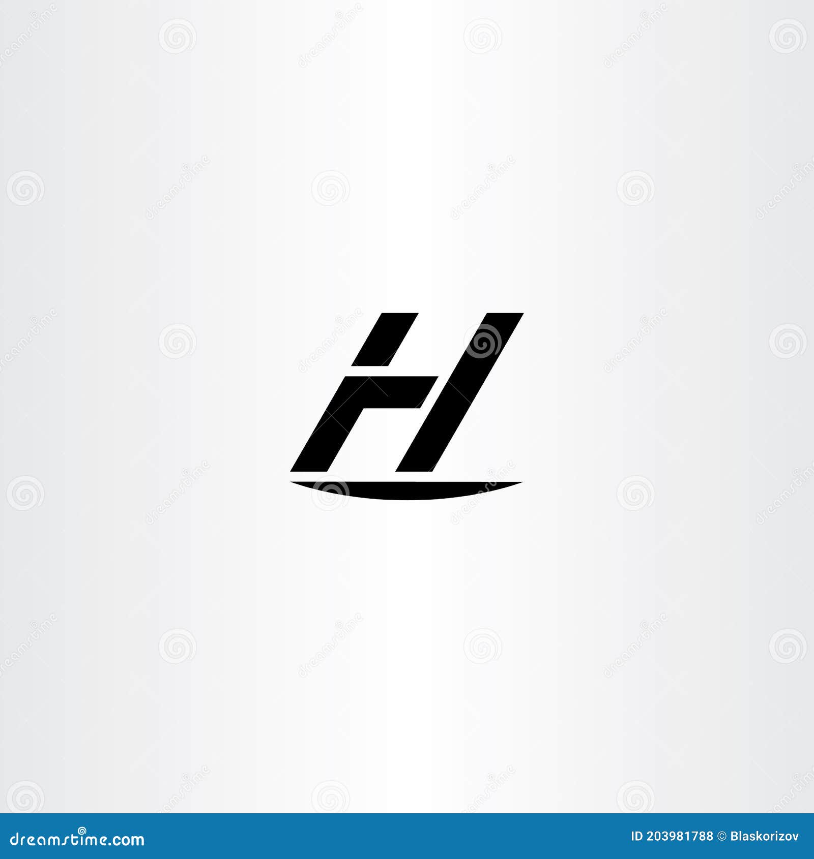 H Letter Icon H Black Vector Logo Symbol Stock Vector - Illustration of ...