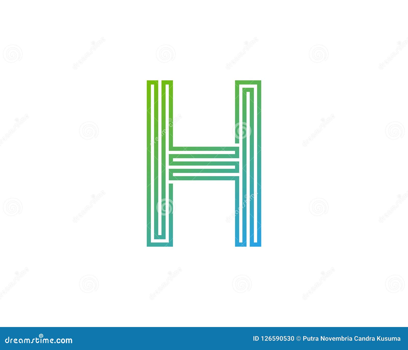 H Letter Line Texture Logo Icon Design Stock Illustration ...