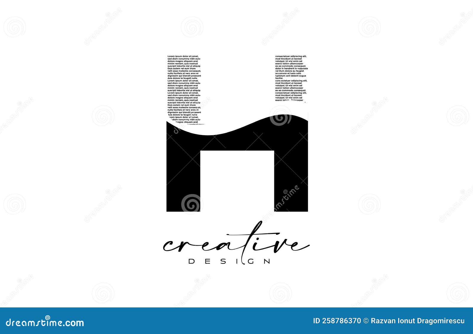 H Letter Logo Design with Creative Letter H Made of Black Text Font ...