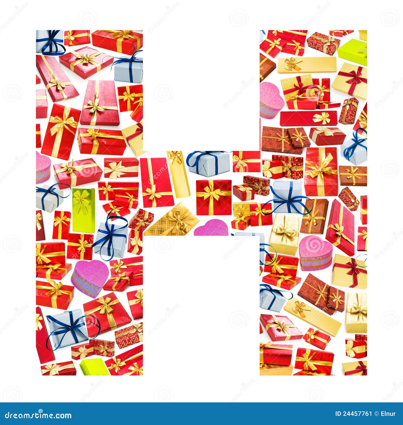 H Letter made of giftboxes stock image. Image of december - 24457761