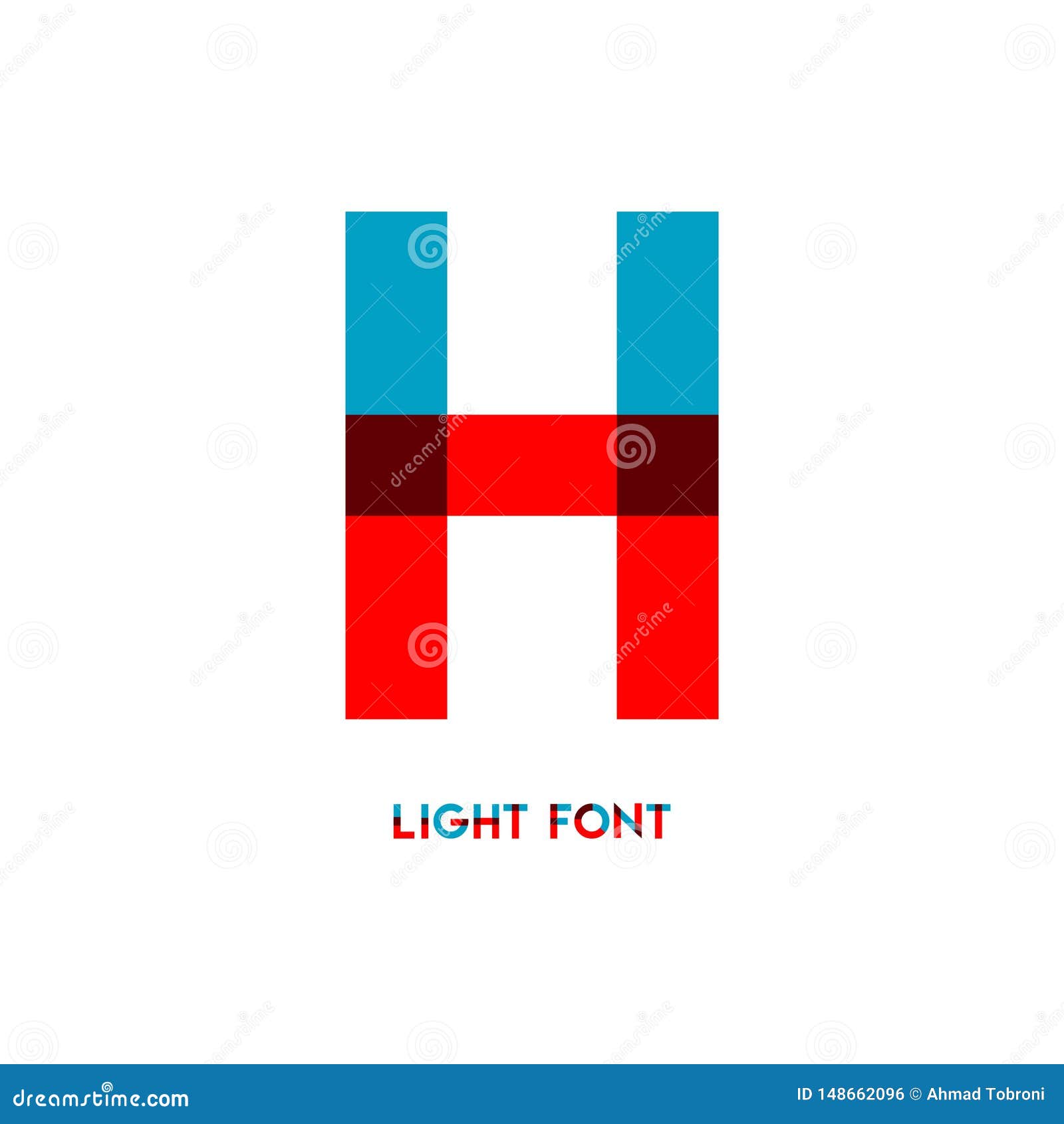 H Light Font Vector Template Design Illustration Stock Vector ...
