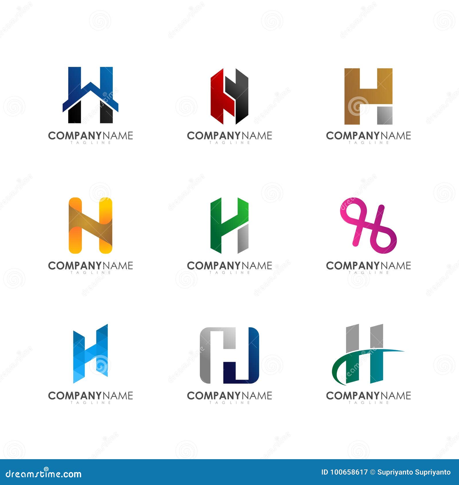 H Logo Design vektor illustrationer. Illustration av gods - 100658617