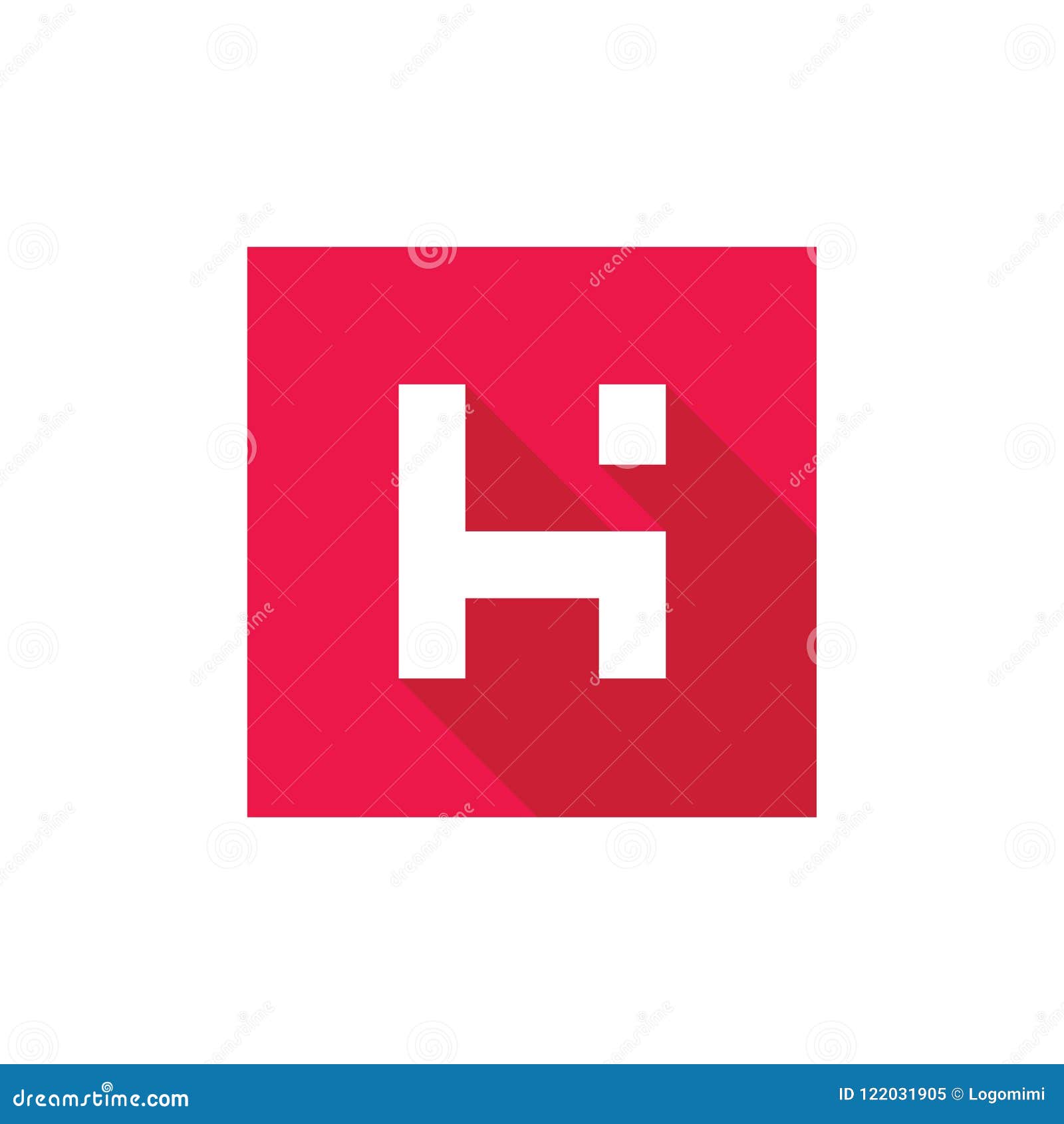 Yellow Rectangle With Red H Logo