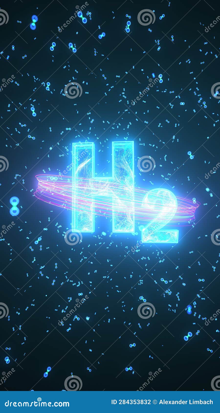 H2 Molecules stock illustration. Illustration of power - 284353832