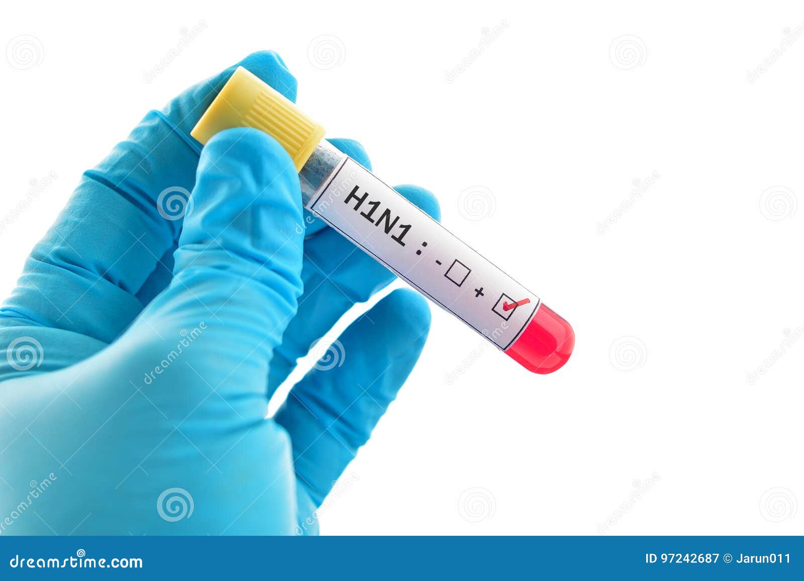 H1N1 positive stock image. Image of infection, h1n1, experiment - 97242687
