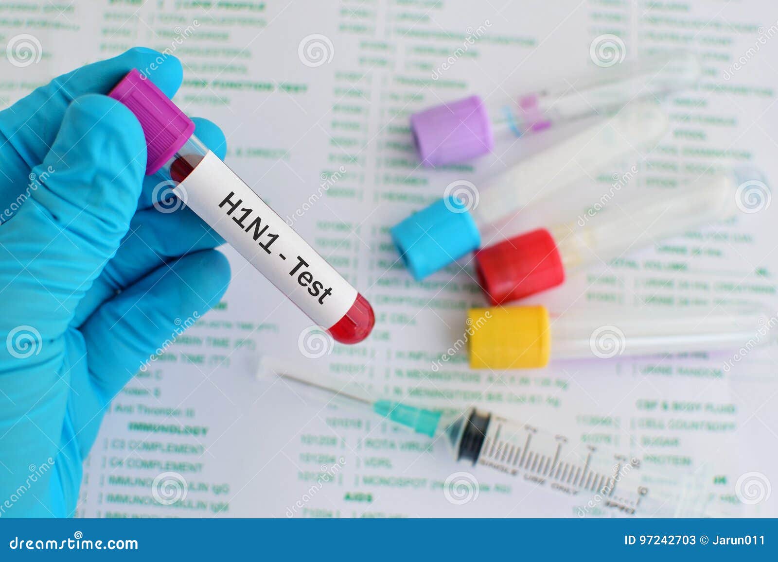 H1N1 test stock image. Image of fever, medical, common - 97242703