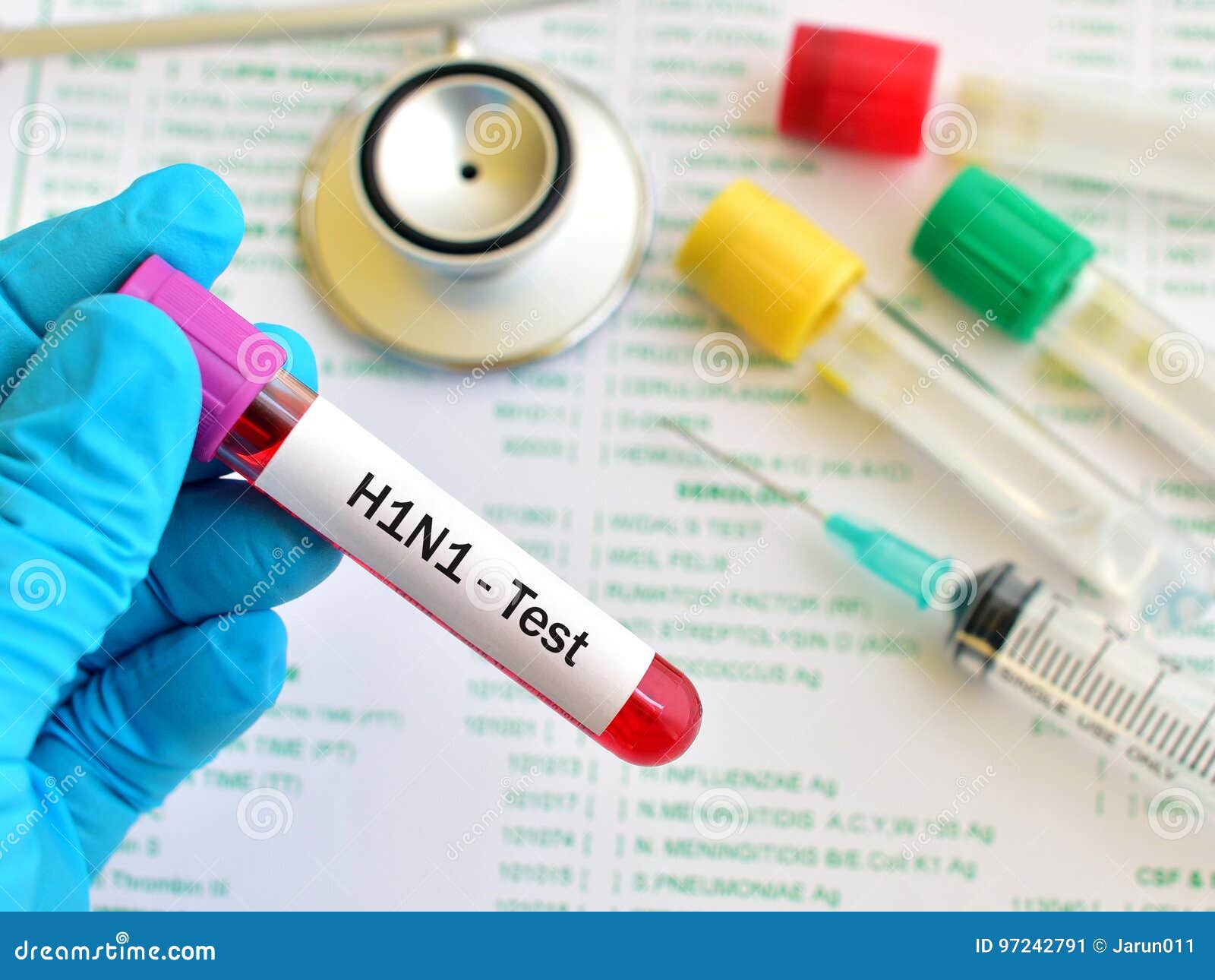 H1N1 test stock image. Image of medical, sample, avian - 97242791