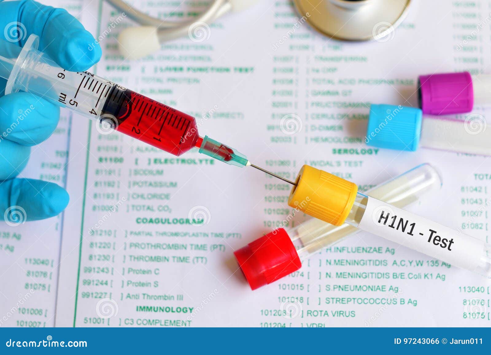 H1N1 test stock photo. Image of research, medical, scientific - 97243066