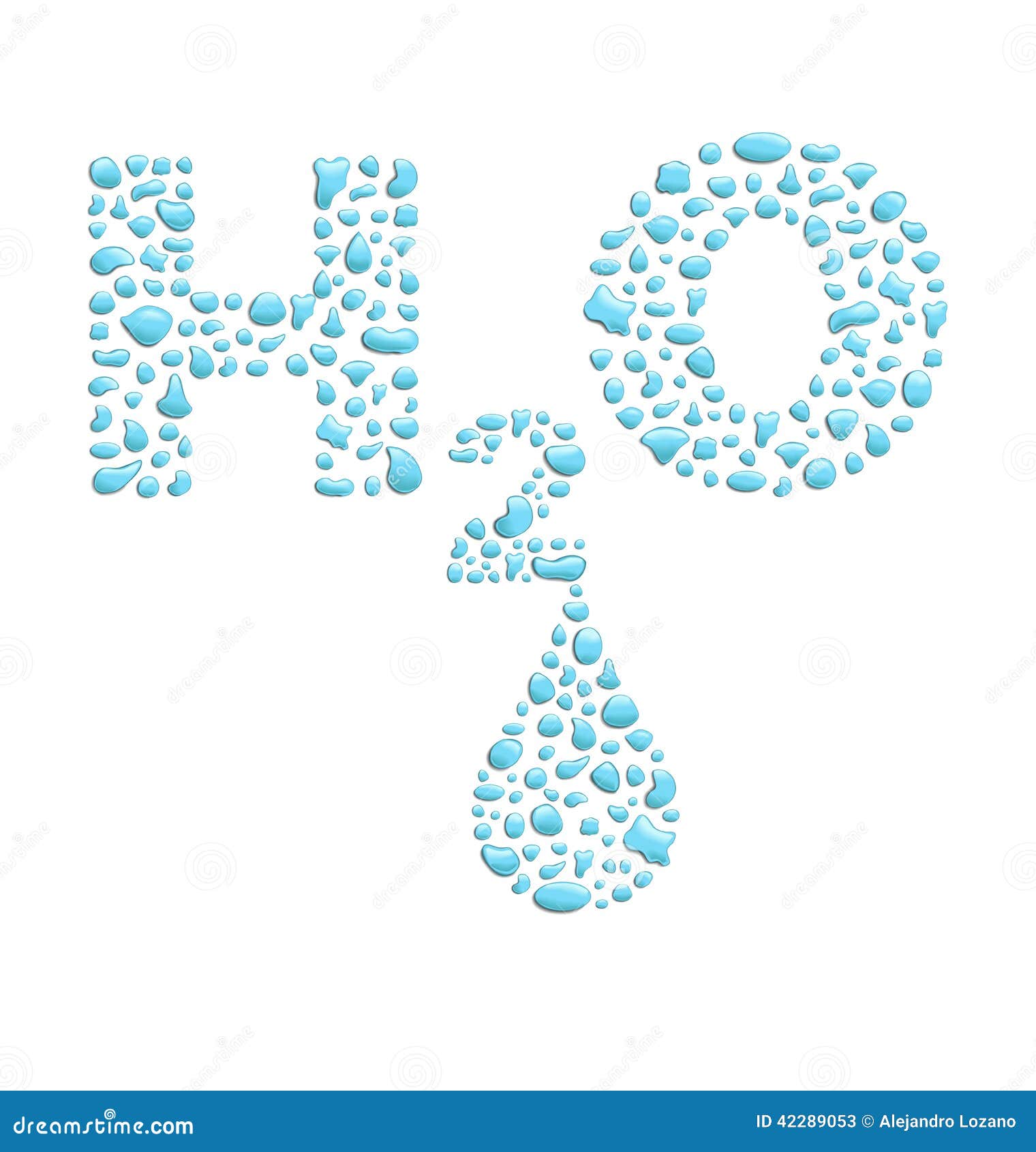 H2o stock de ilustración. Ilustración de extracto, mojado - 42289053