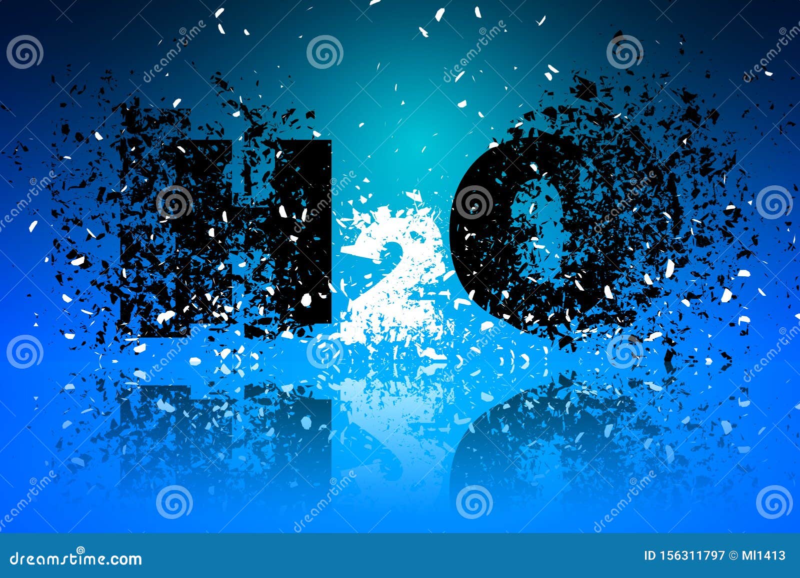 H2o Abstract Background Illustration Stock Illustration - Illustration ...