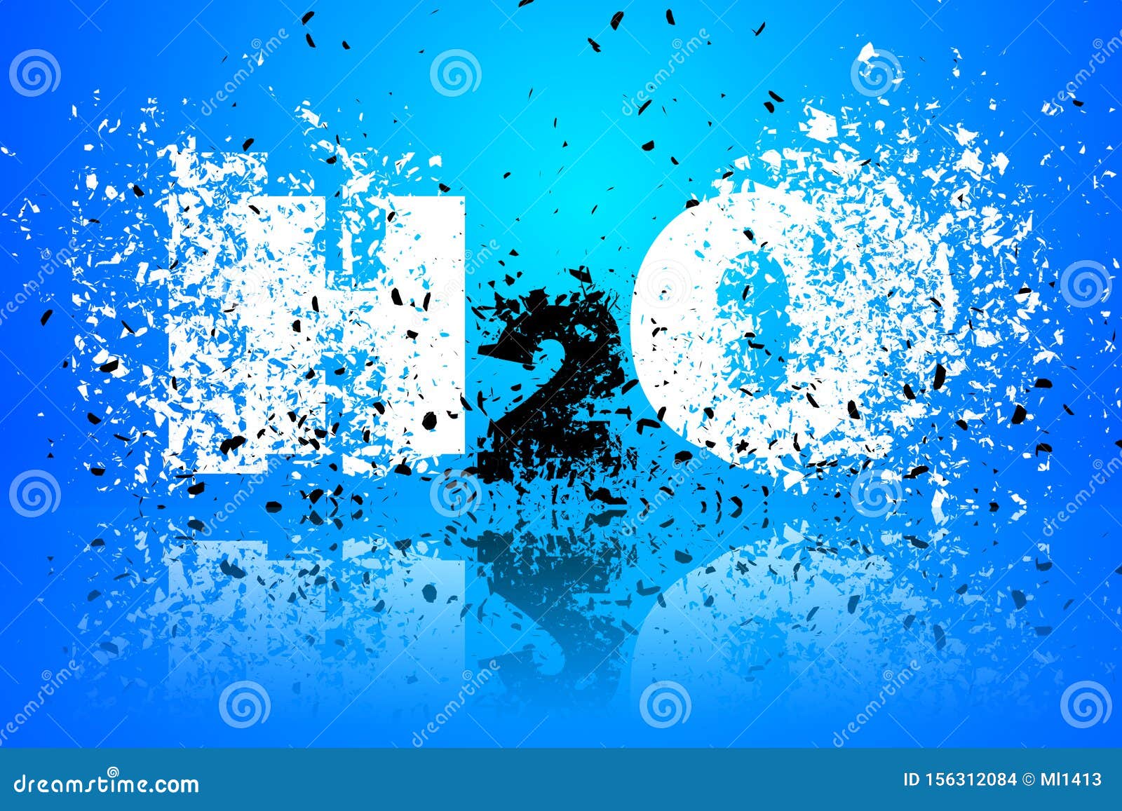 H2o Abstract Background Illustration Stock Illustration - Illustration ...