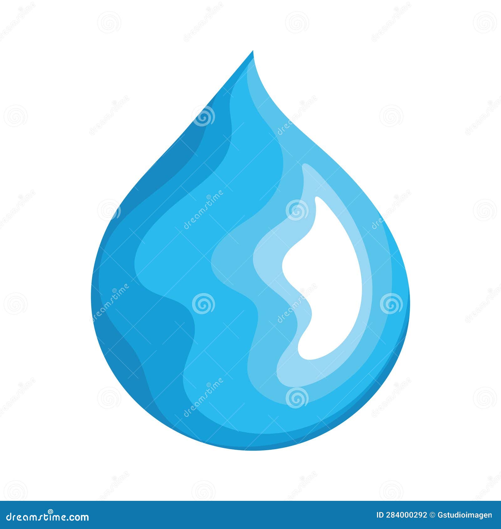 H2o drop blue stock vector. Illustration of element - 284000292
