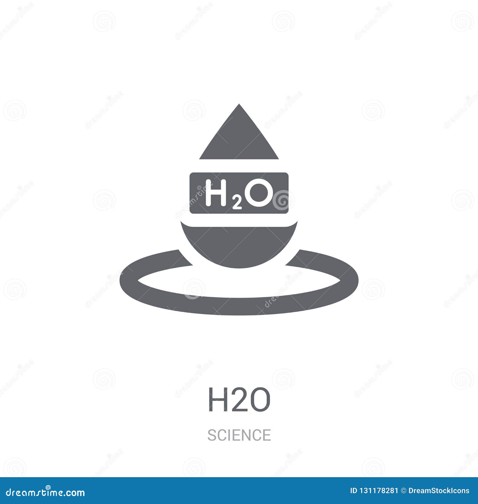 H2o Icon. Trendy H2o Logo Concept on White Background from Science ...