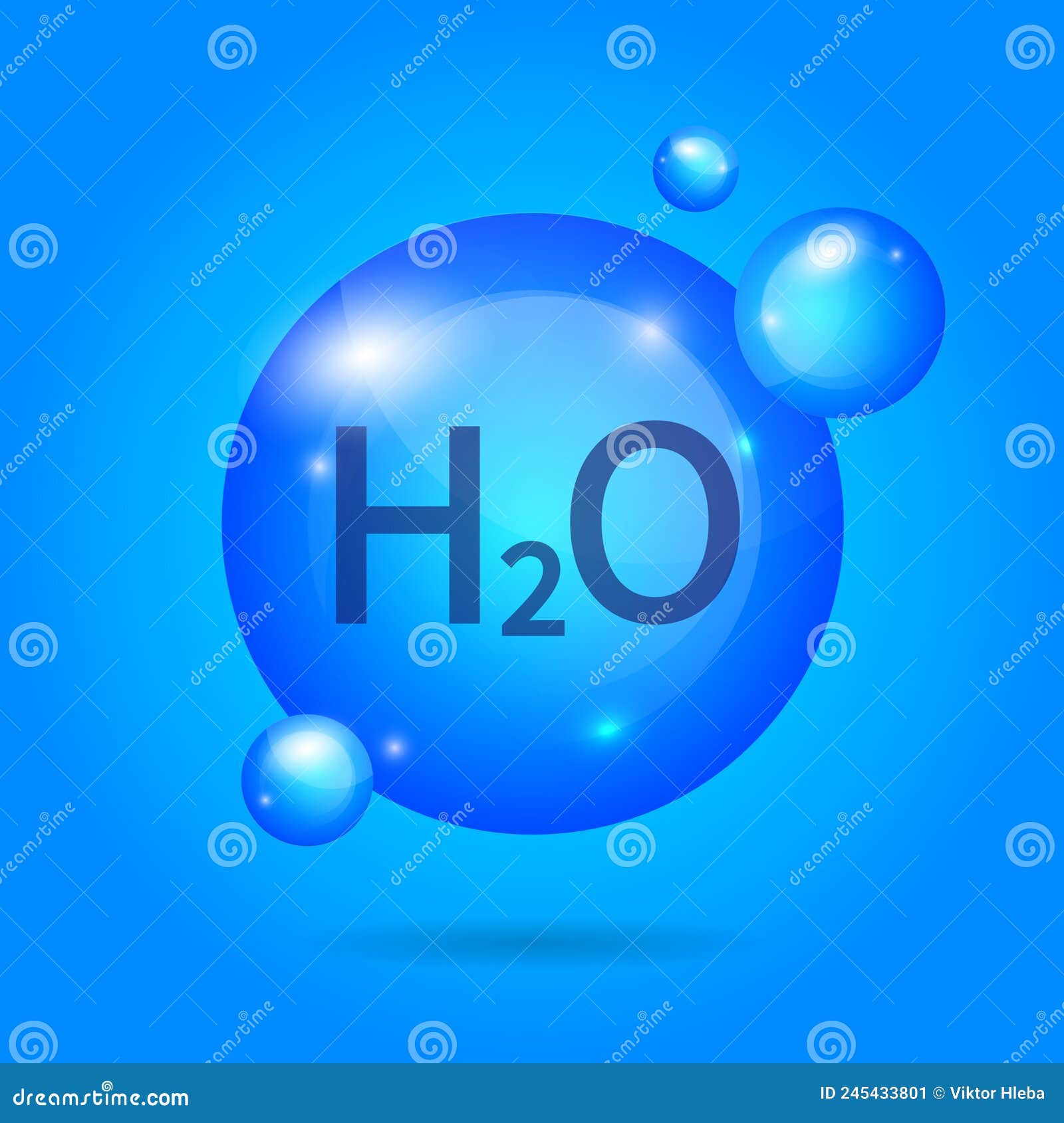 H2o Icon with Water Drop, Vector Stock Stock Vector - Illustration of ...
