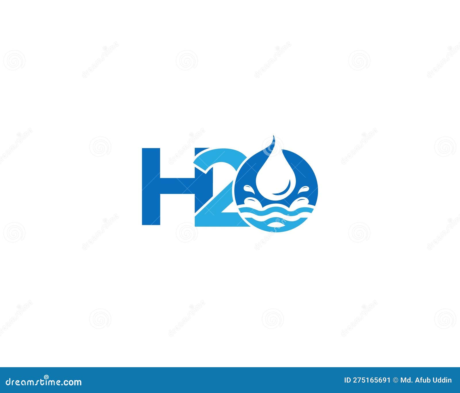 H2o or H20 Letter Water Drop Logo Design Stock Vector - Illustration of ...