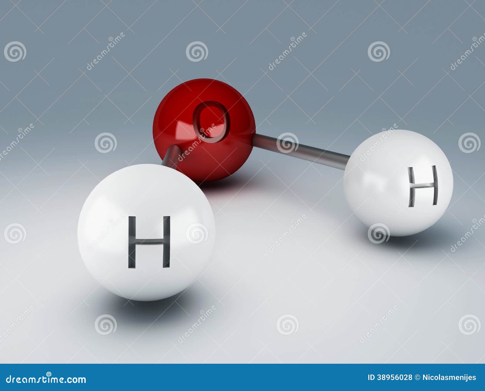 H2O Molecule 3d stock illustration. Illustration of medicine - 38956028