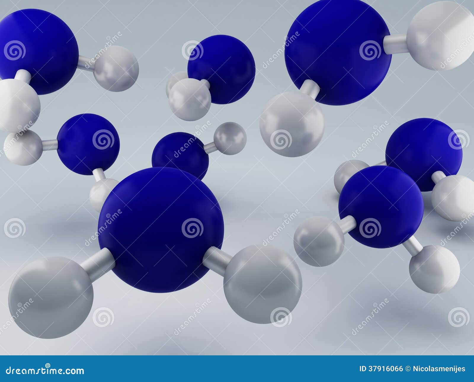 H2O Molecules 3d stock illustration. Illustration of molecule - 37916066