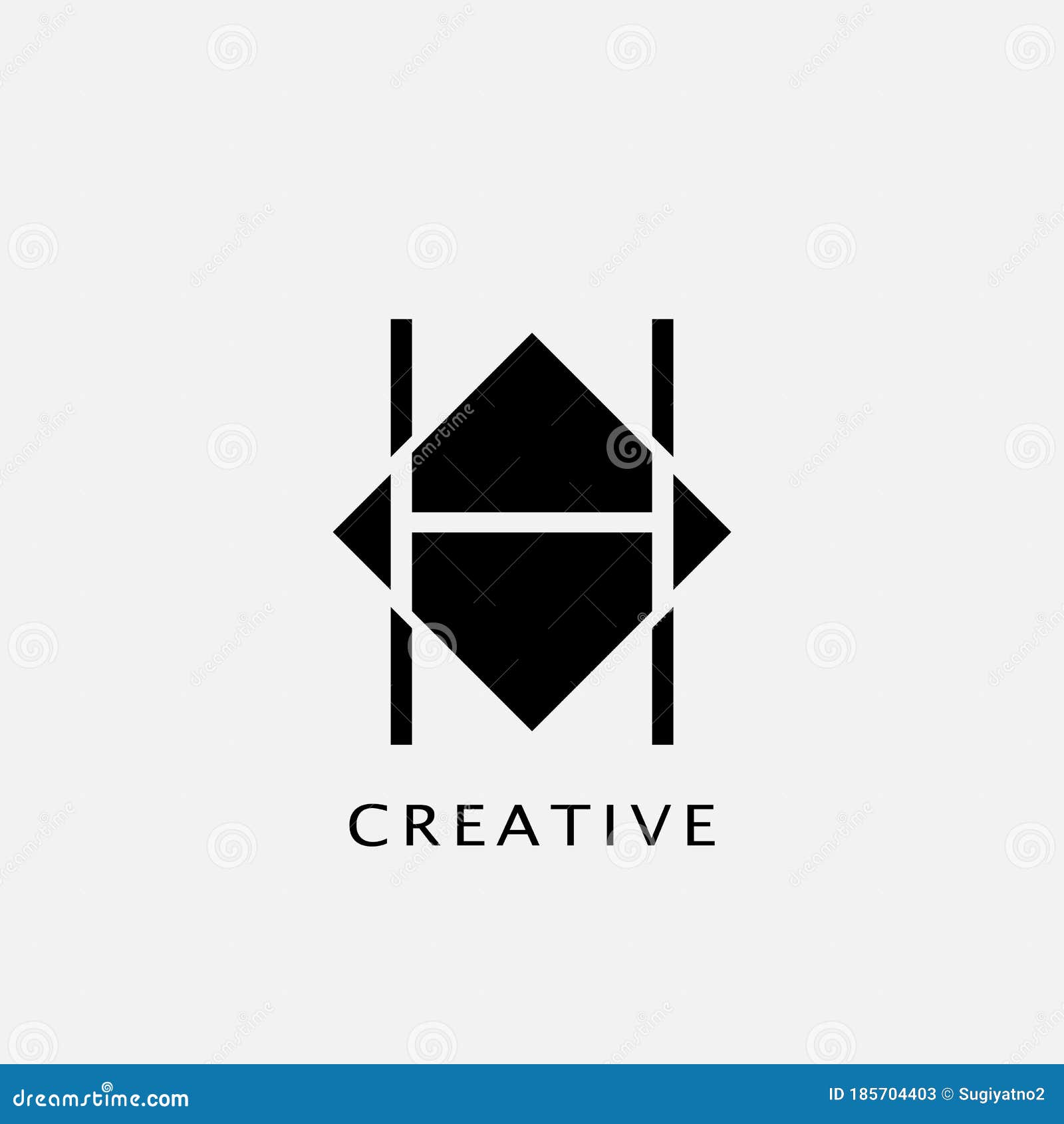 H Polygon Geometric Letter Logo. Monogram Color Letter Logo with ...