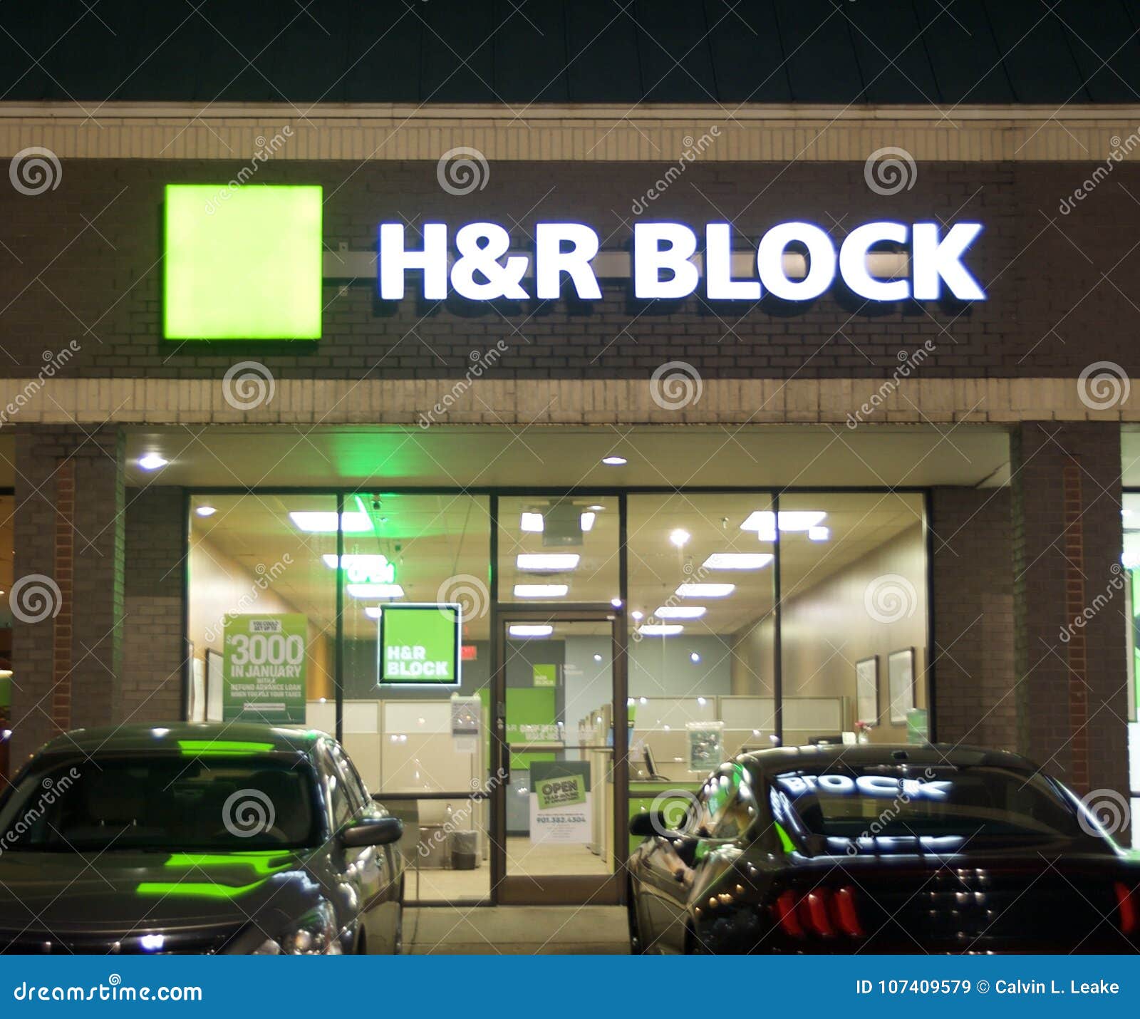 H&R Block Tax Company at Night Editorial Stock Image - Image of dues ... H&R Block Tax Company at Night Editorial Stock Image - Image of dues ...