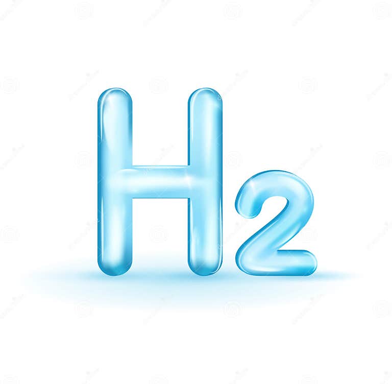 H2 Symbol. Blue Hydrogen Production. Renewable Energy Source. Stock ...