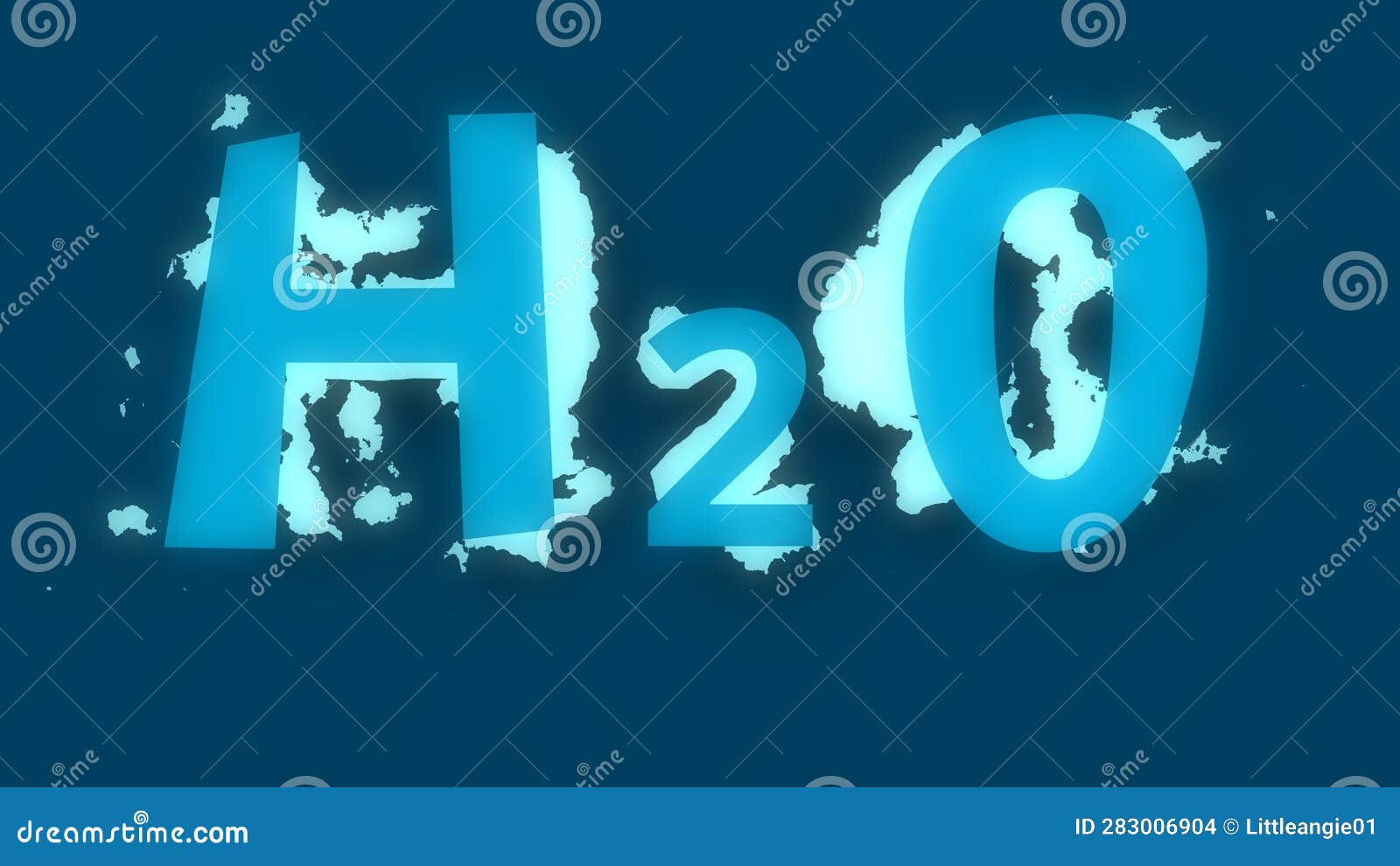 H20 Symbol for Water Animation Blue Background Stock Illustration ...