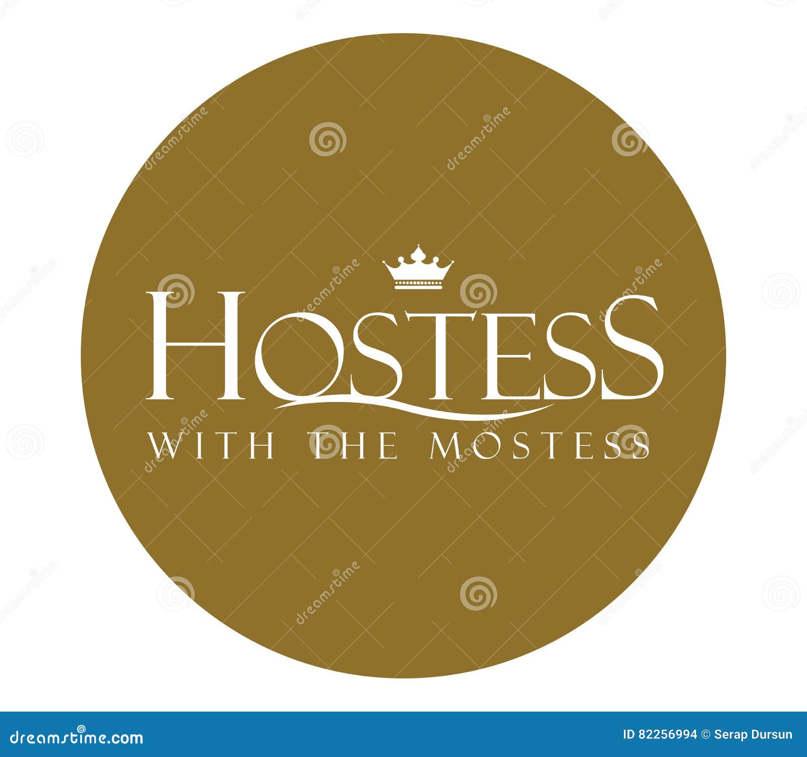 Hôtesse Avec Le Mostess Logo Design Illustration de Vecteur ...