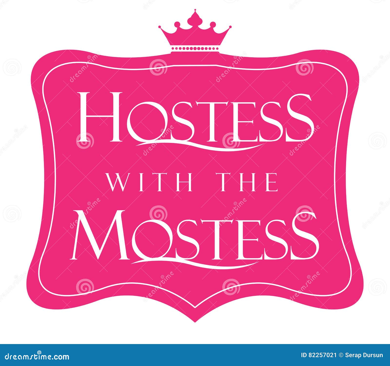 Hôtesse Avec Le Mostess Logo Design Illustration de Vecteur ...