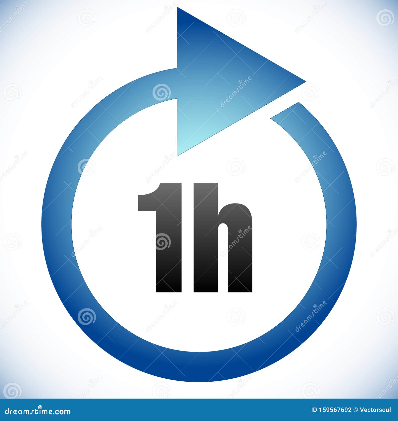 1h Turnaround Time TAT Icon. Interval for Processing, Return To ...