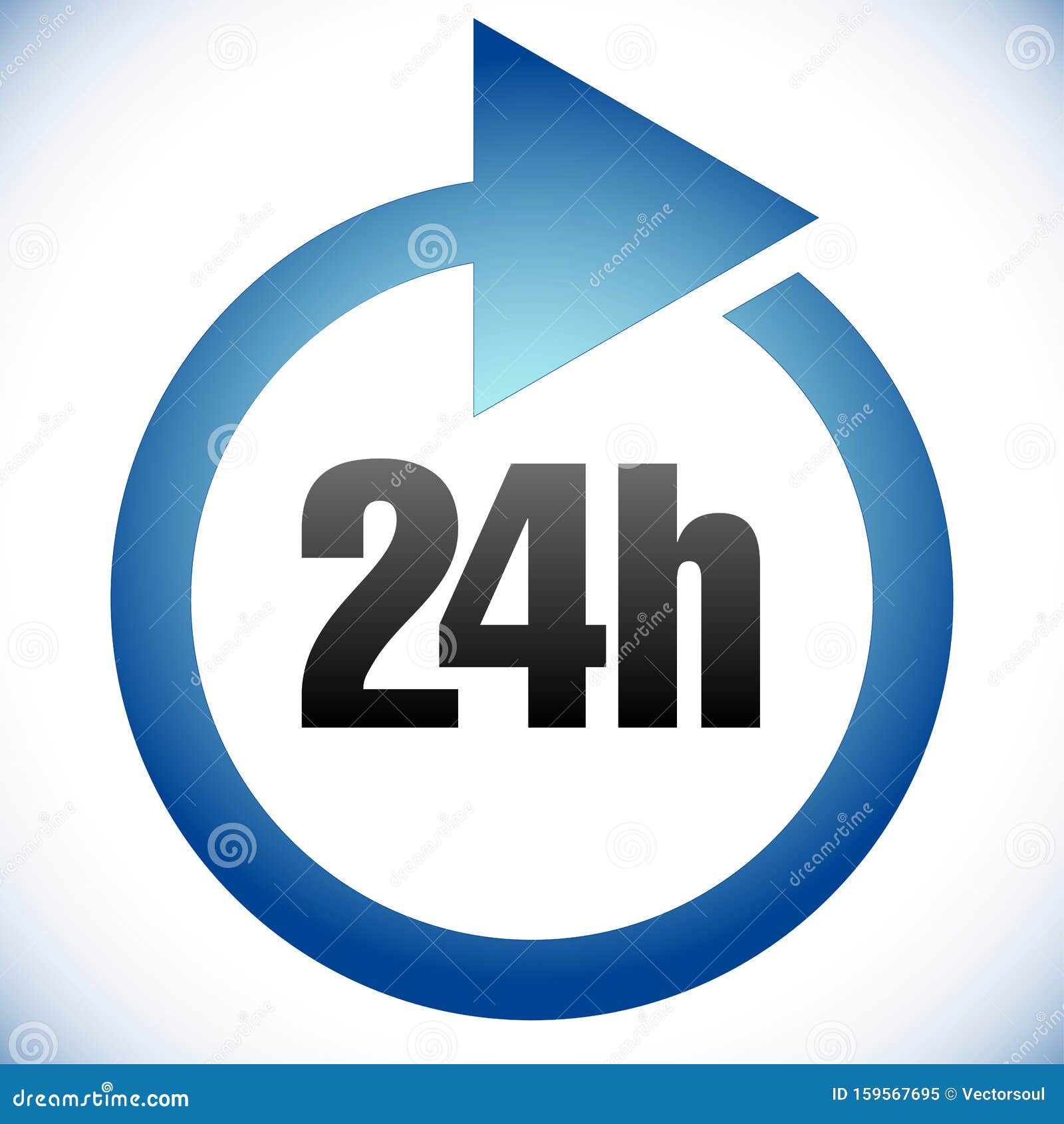 24h Turnaround Time TAT Icon. Interval for Processing, Return To ...
