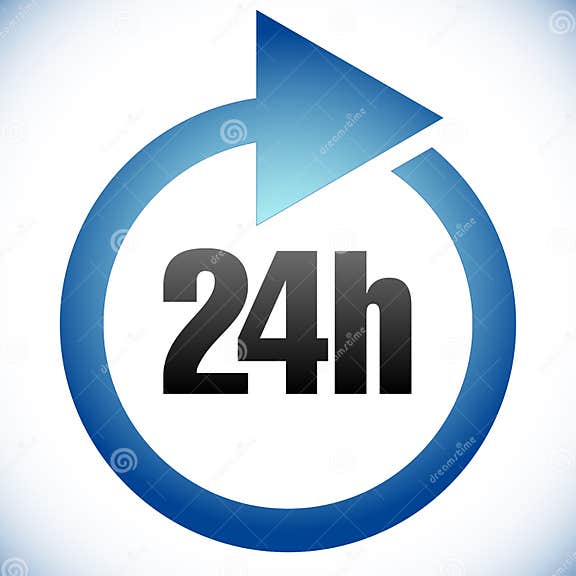 24h Turnaround Time TAT Icon. Interval for Processing, Return To ...