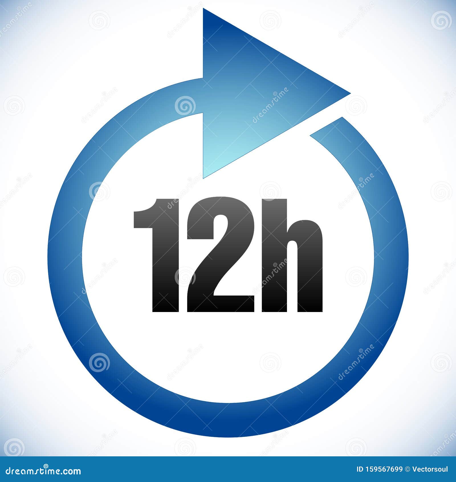 12h Turnaround Time TAT Icon. Interval for Processing, Return To ...