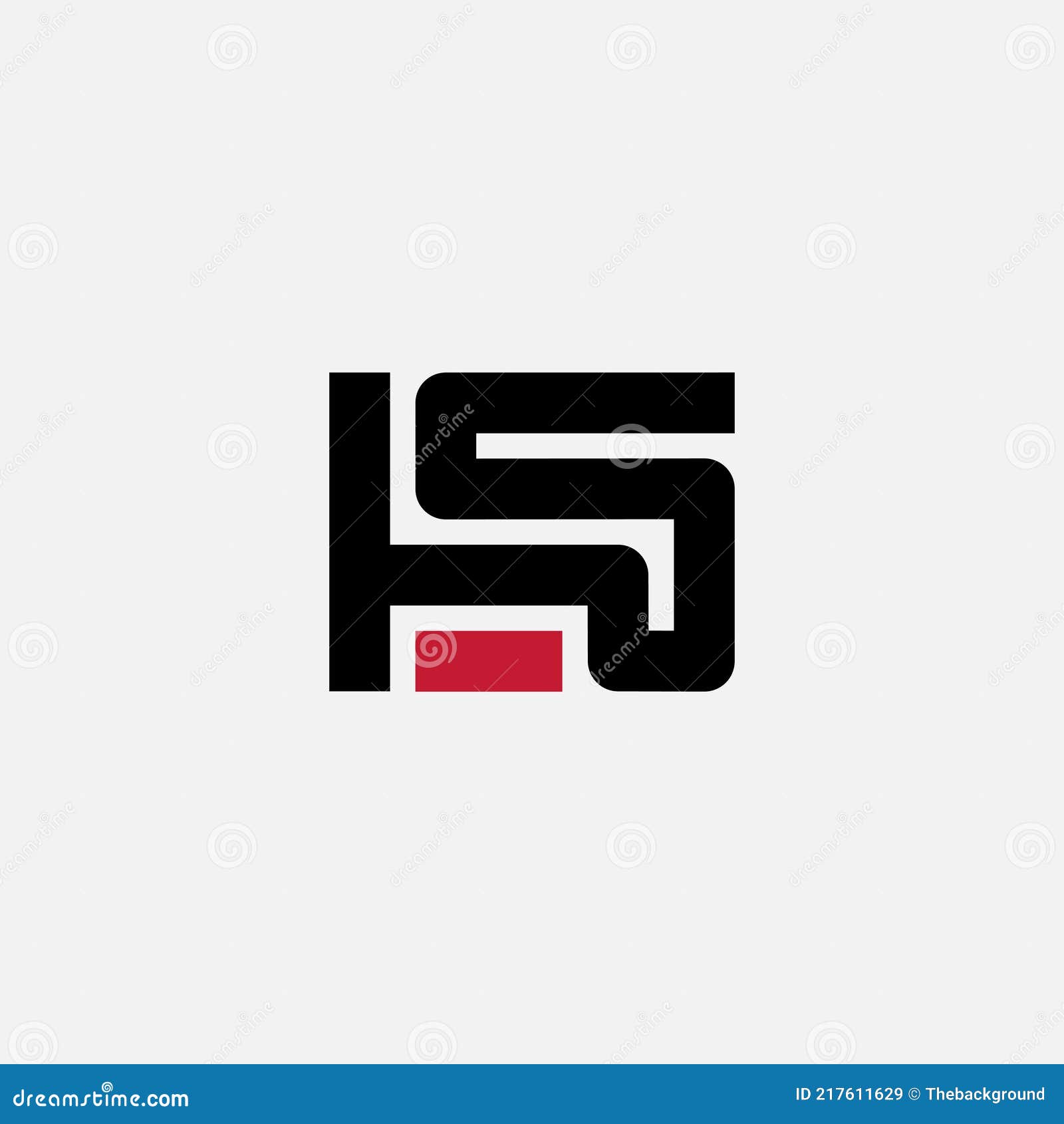 H Und S Logo. Hs Oder H5 Monogramm Oder Logo. Designelement Oder ...