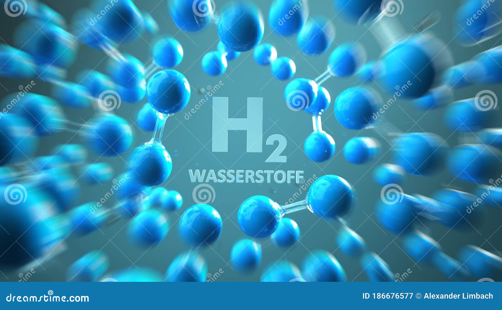 H2 Wasserstoff Molecule stock illustration. Illustration of molecule ...