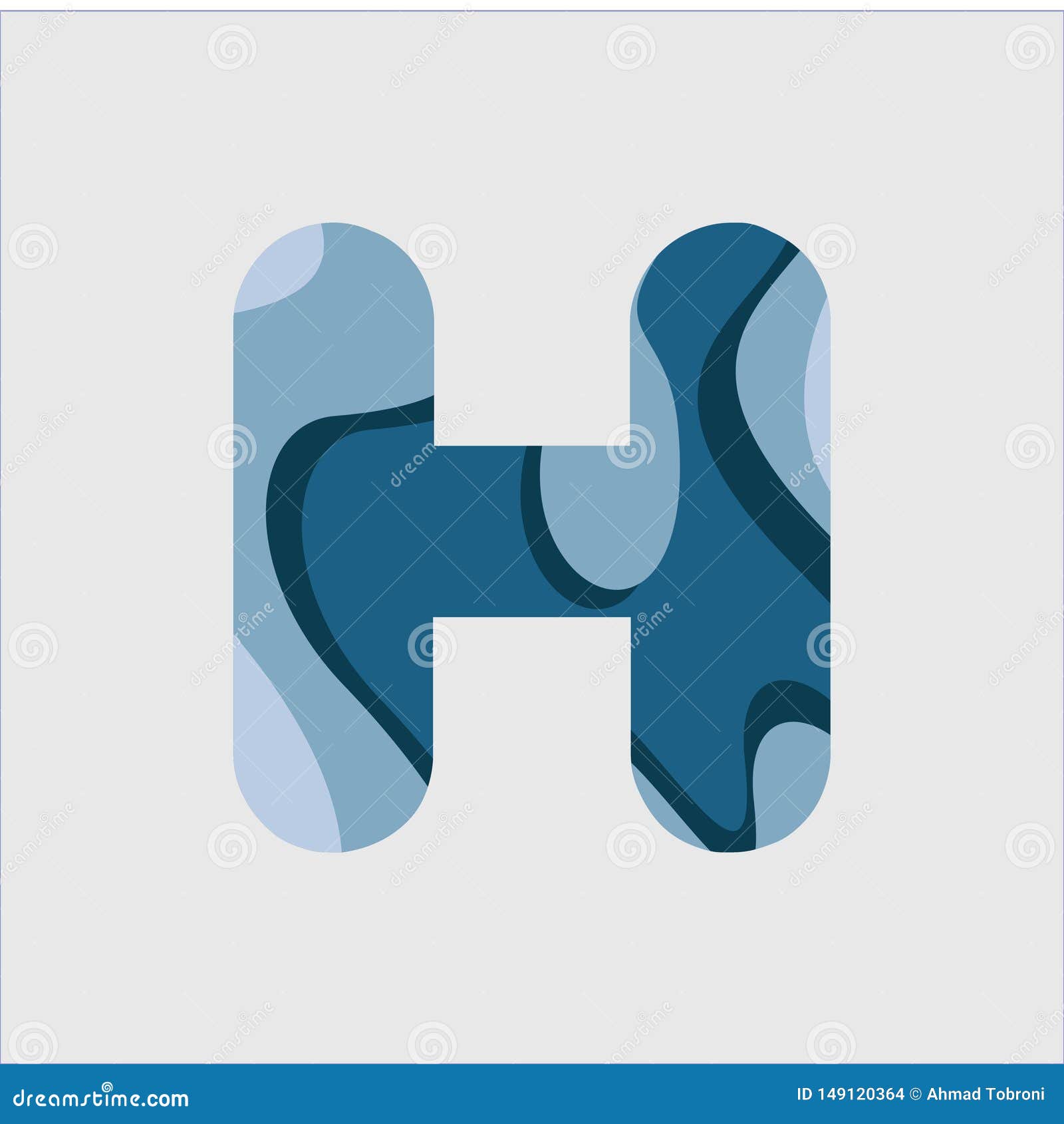 H Water Font Vector Template Design Illustration Stock Vector ...