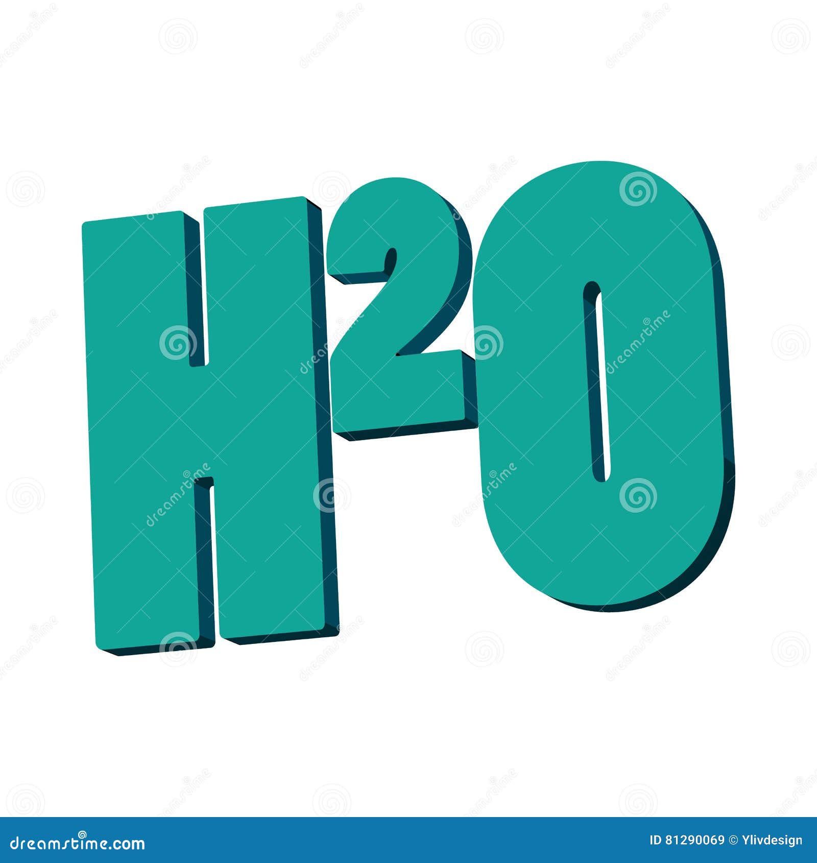 H20 Water Formula Icon, Cartoon Style Stock Vector - Illustration of ...