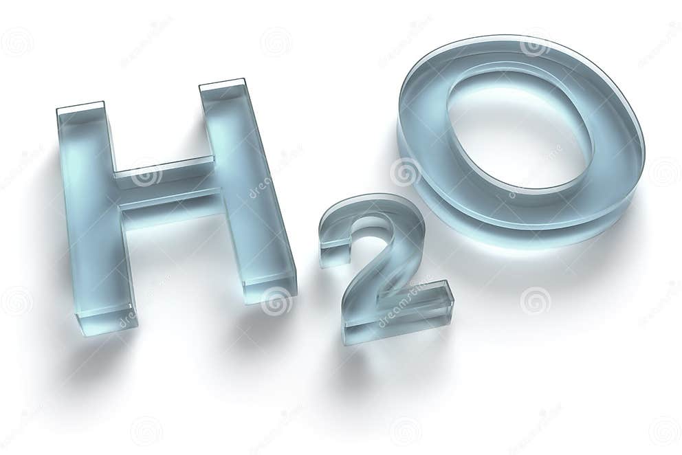 H2O / formula of water stock illustration. Illustration of conceptual ...