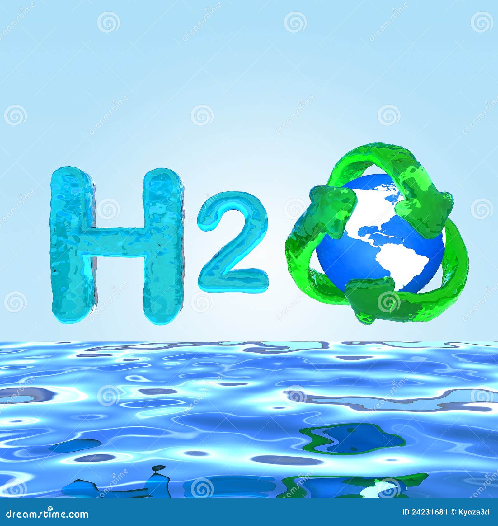 H2O Formula On Water Eco Concept Royalty-Free Stock Photo ...