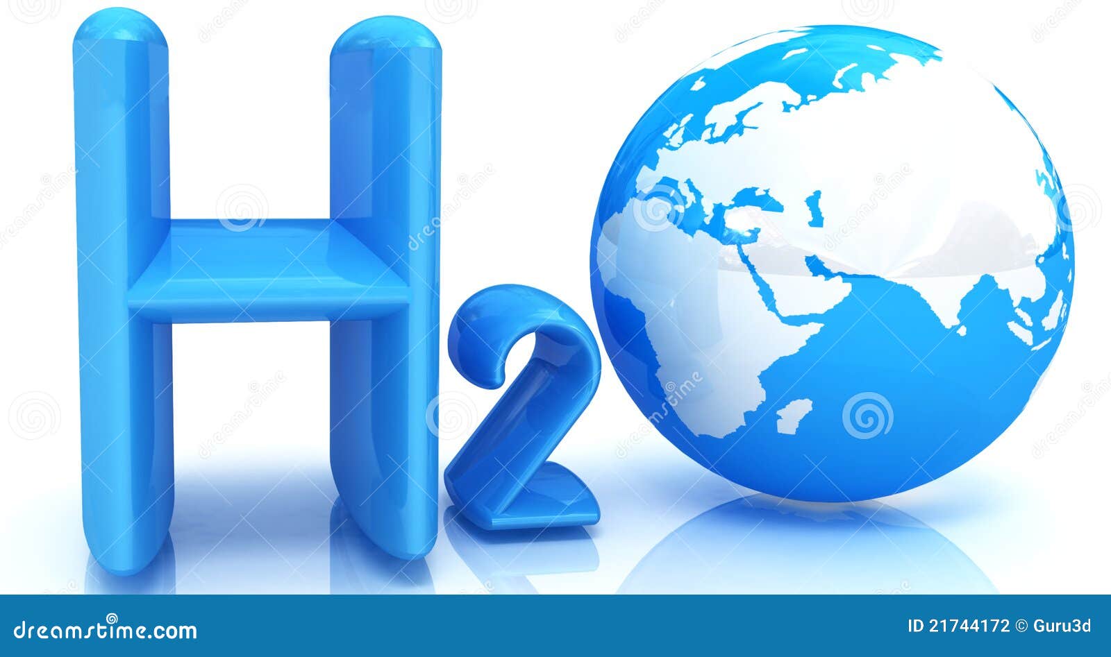 H2O. Formule de l'eau illustration stock. Illustration du sphère - 21744172