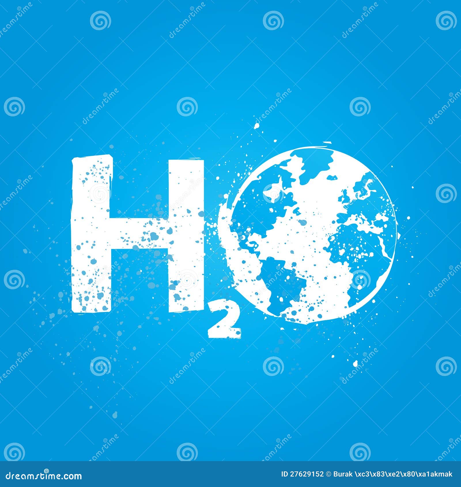 Water Of The World.Icon Signage Symbol Water Drop With The World Vector ...