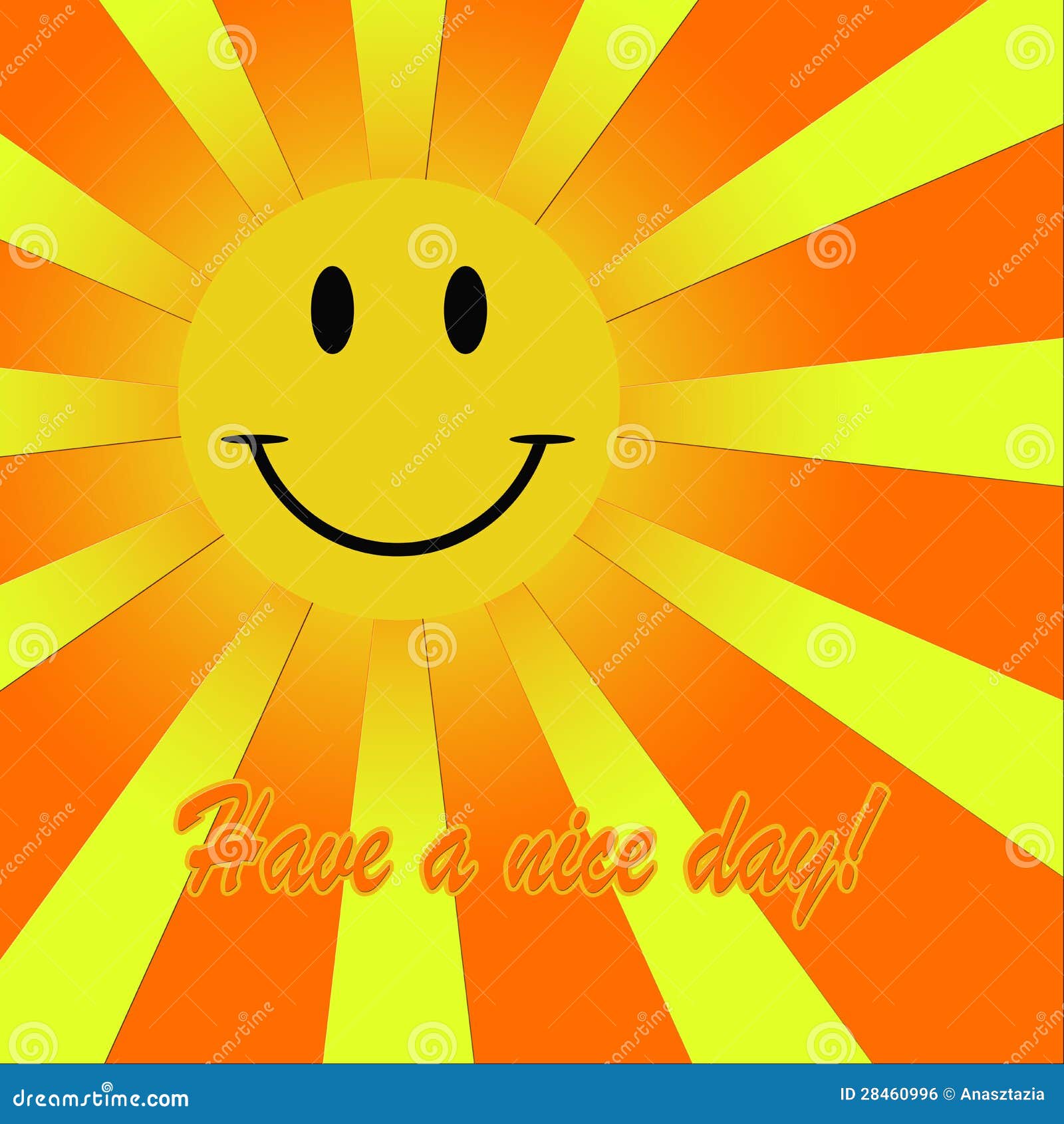 Ha en trevlig dag! stock illustrationer. Illustration av leende - 28460996