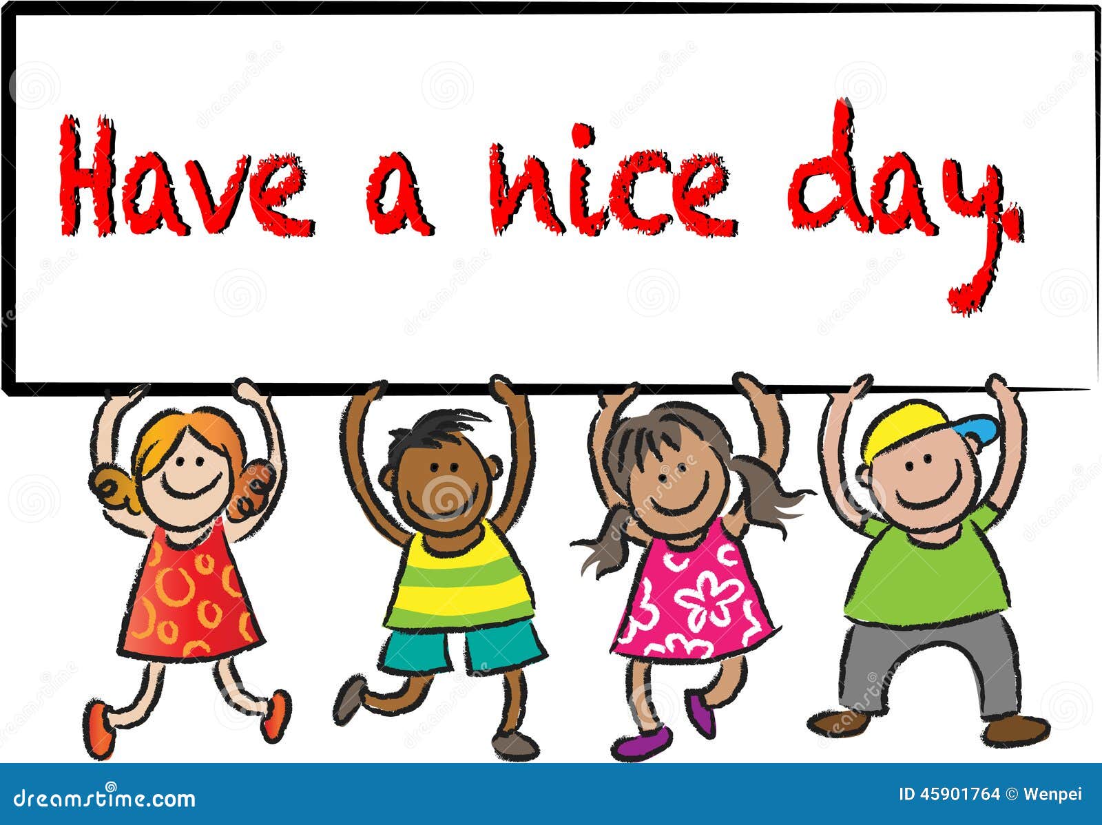 Ha en trevlig dag stock illustrationer. Illustration av trevligt - 45901764