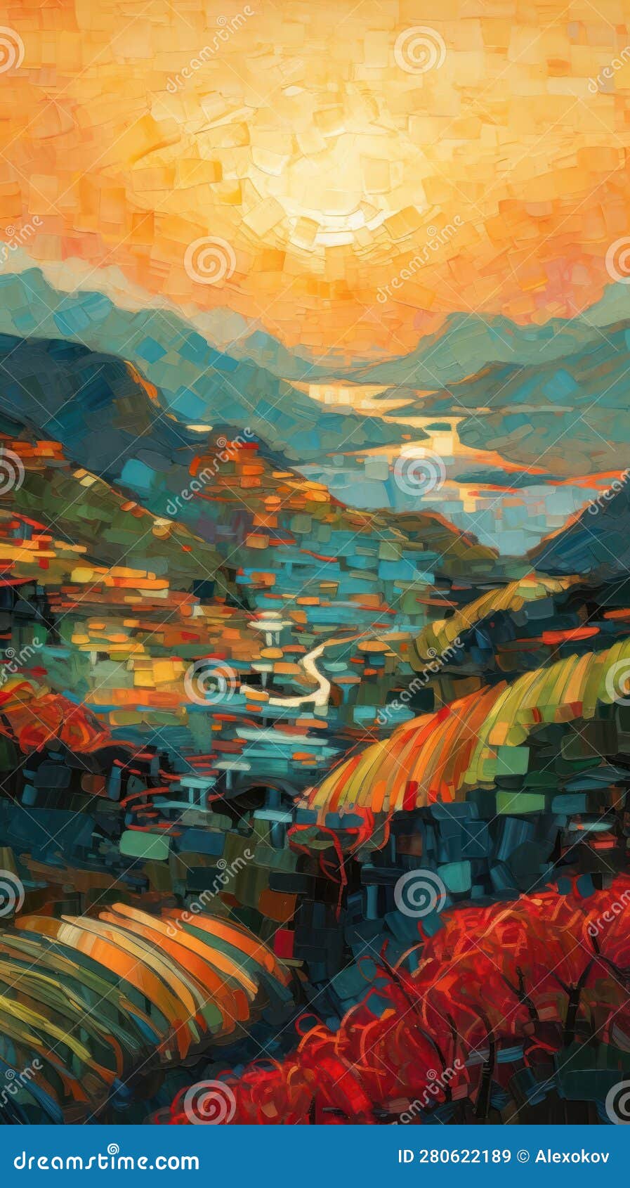 Ha Giang Terraced Fields and Mountain Ridges at Dusk . Stock ...